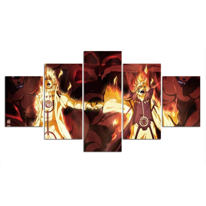 Cuadro Naruto y Sasuke fuego • Cuadros Tabloide