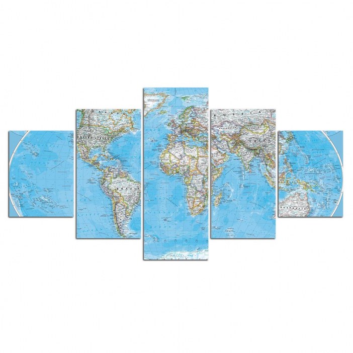 Cuadro Mapa del mundo en color • Cuadros Tabloide