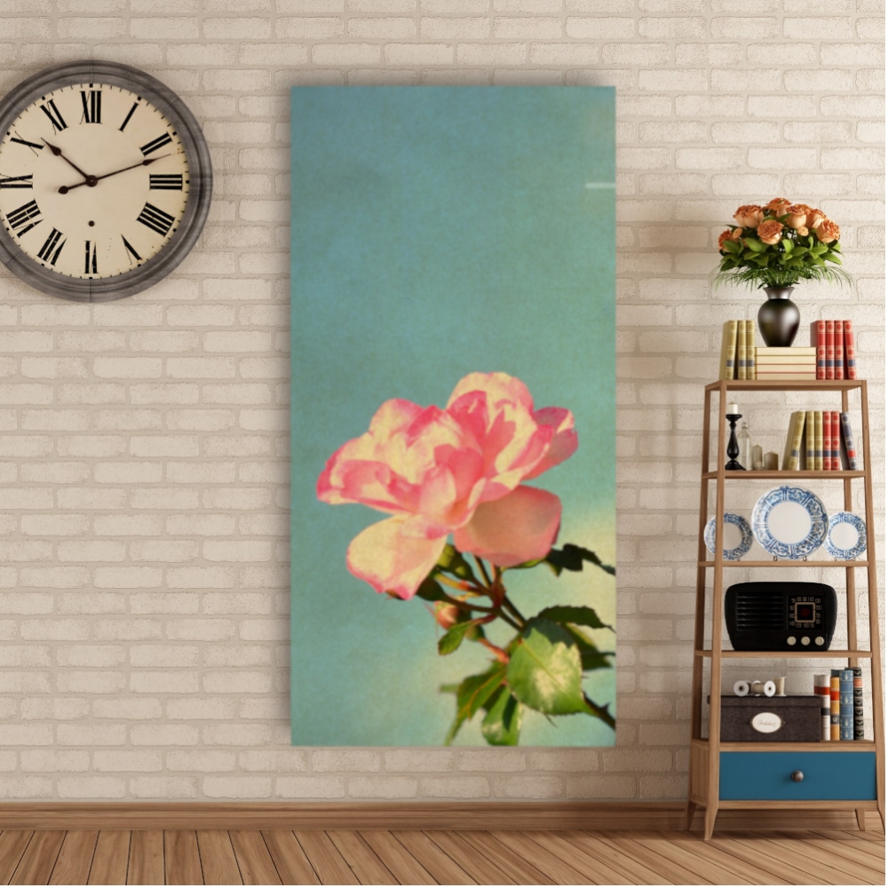 Cuadro Rosa efecto vintage • Cuadros Tabloide