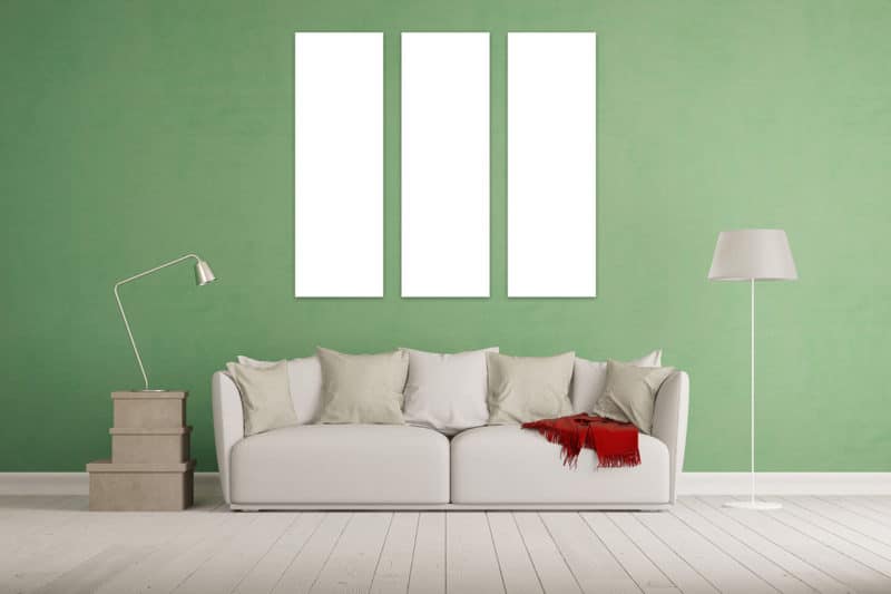 ¿Qué tamaño de cuadro debo elegir para mi pared? • Cuadros Tabloide