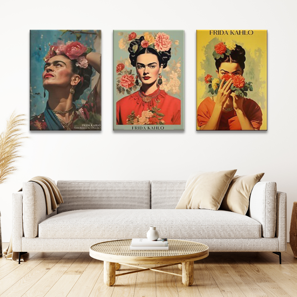 Colorido Cuadro Frida Kahlo en México • Cuadros Tabloide